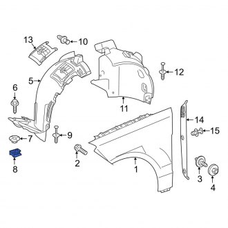 Mercedes GLK Class Header Panel Brackets & Hardware — CARiD.com