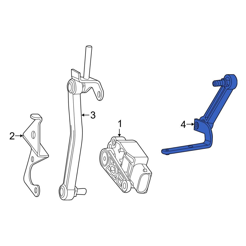 Mercedes-Benz OE 1663200932 - Rear Left Headlight Level Sensor Strut ...
