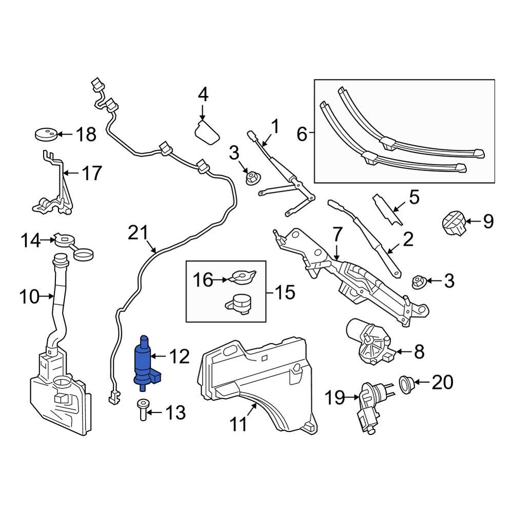 Mercedes-Benz OE 0998660000 - Windshield Washer Pump