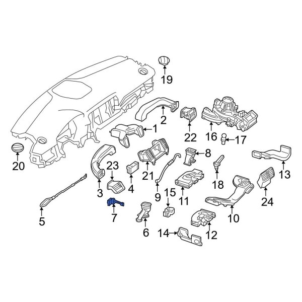 Mercedes-Benz OE 1638300272 - Front HVAC Duct Air Temperature Sensor