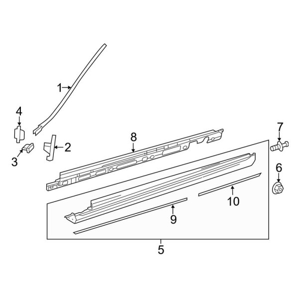 Mercedes-Benz OE 1666920011 - Windshield Molding Clip