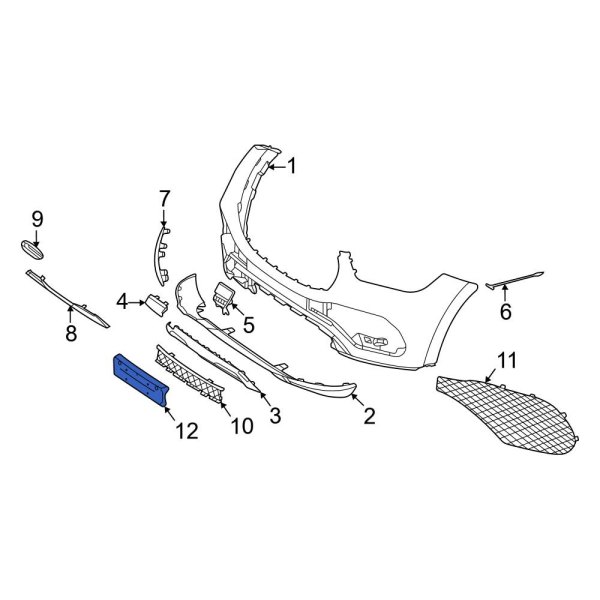 Mercedes-Benz OE 1678850000 - Front License Plate Bracket