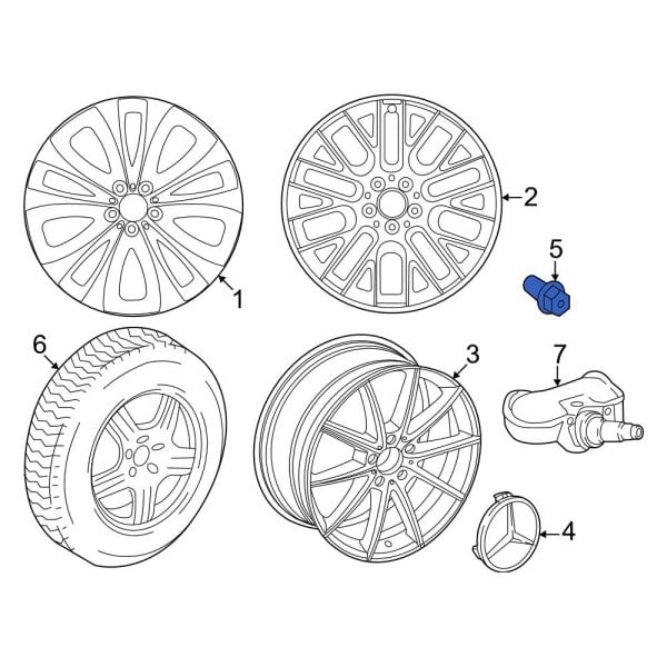 Mercedes-Benz OE 0009904518 - Wheel Lug Bolt
