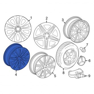 Mercedes GLS Class OEM Wheels & Tires | Lug Nuts, TPMS Sensors — CARiD.com