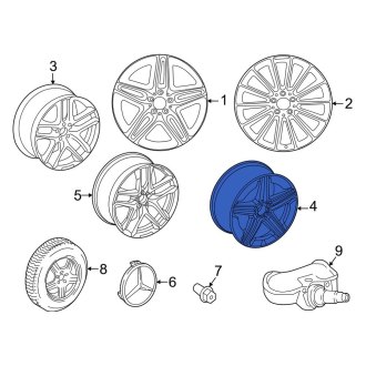 Mercedes GLE Class OEM Wheels & Tires | Lug Nuts, TPMS Sensors — CARiD.com