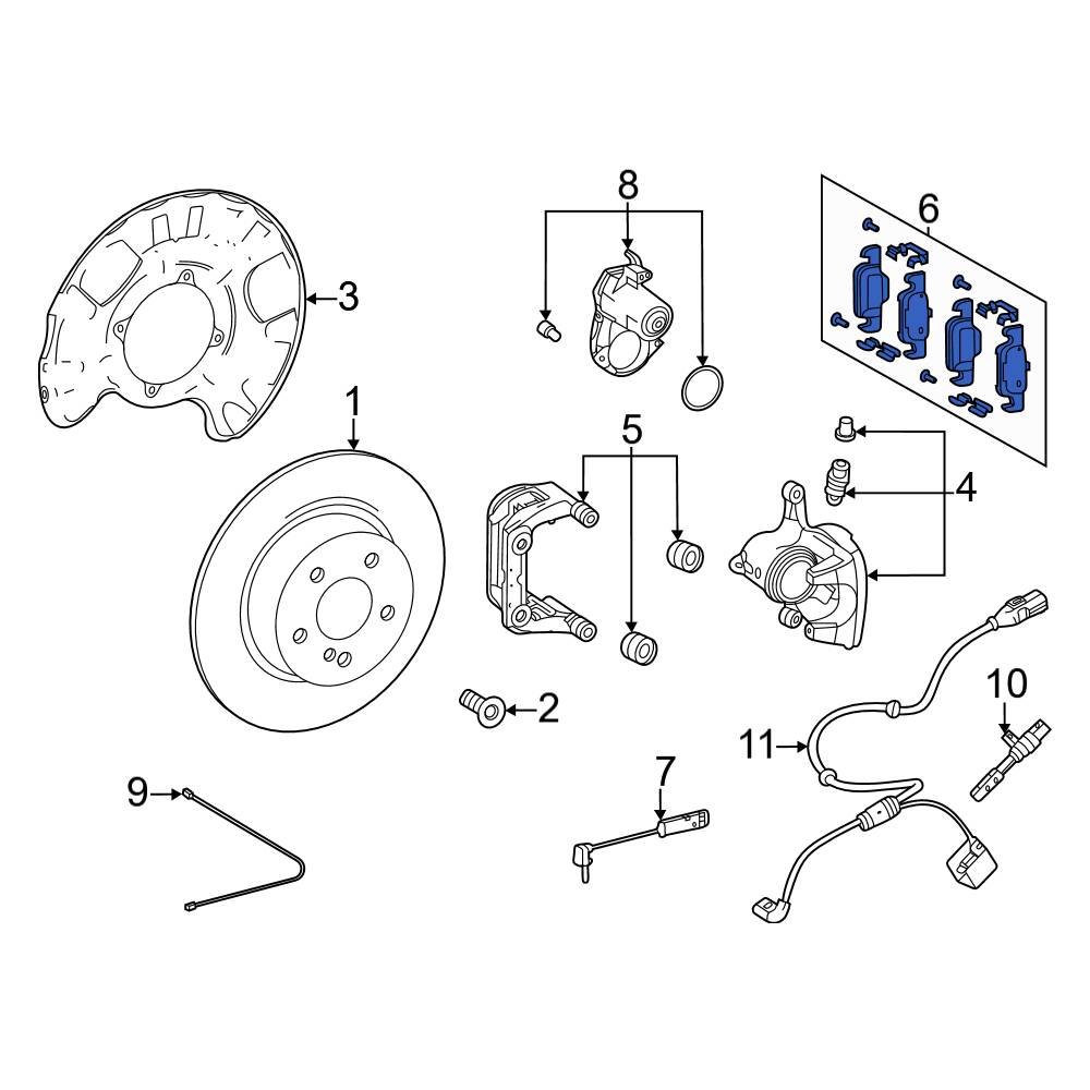Mercedes-Benz OE 0004207203 - Rear Disc Brake Pad Set