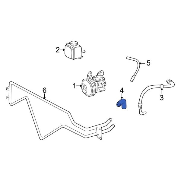 Mercedes-Benz OE 4634660281 - Power Steering Return Hose