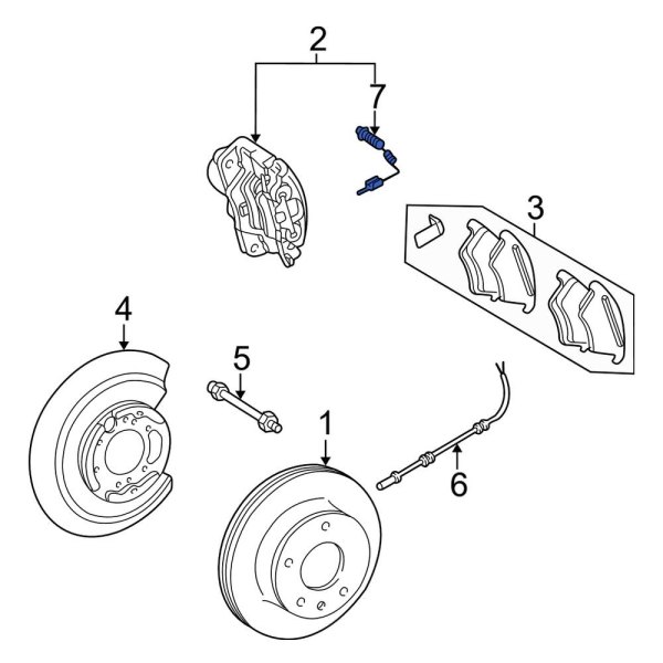 Mercedes-Benz OE 2025400717 - Front Disc Brake Pad Wear Sensor