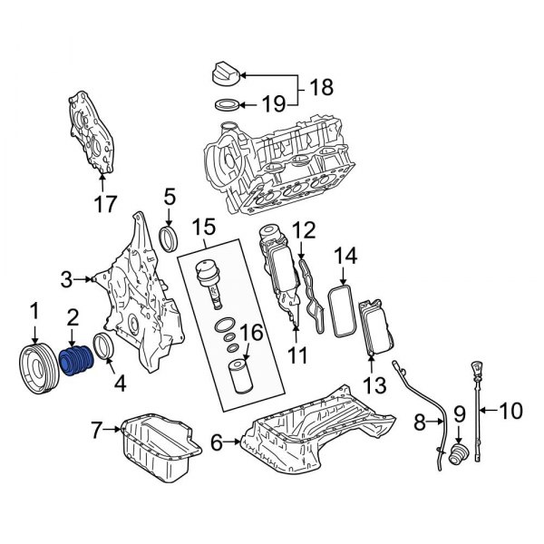Mercedes-Benz OE 2720500003 - Engine Timing Crankshaft Sprocket