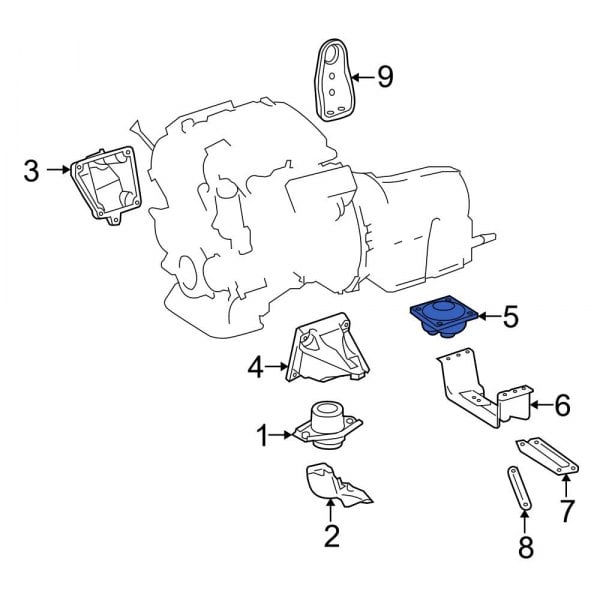 Mercedes-Benz OE 1662400518 - Automatic Transmission Mount