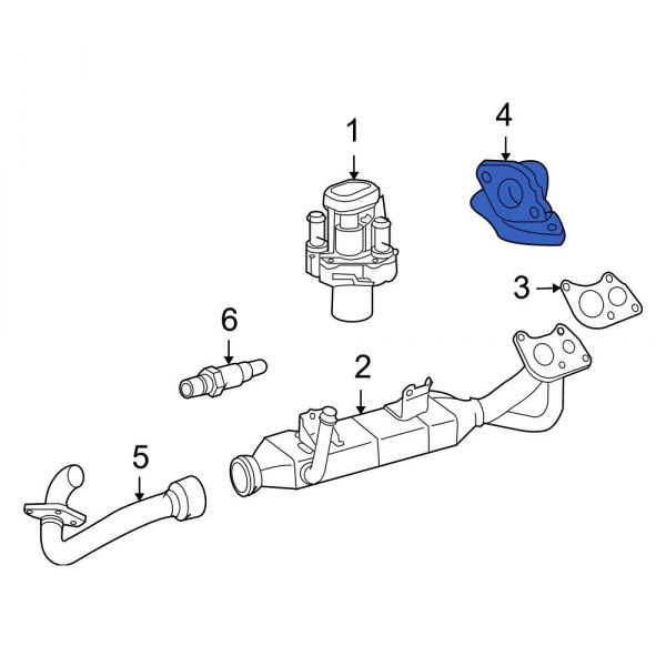 Mercedes-Benz OE 6421401308 - Exhaust Gas Recirculation (EGR) Tube