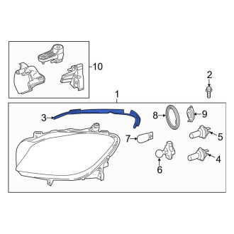 Mercedes GLS Class Headlight Components | Brackets, Adapters — CARiD.com