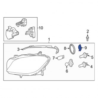 Mercedes S Class Headlight Components | Brackets, Adapters — CARiD.com