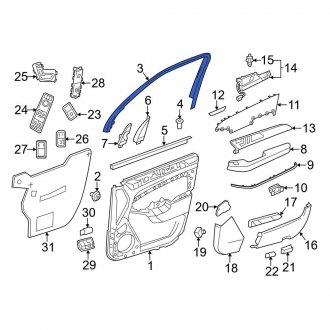 Mercedes GL Class OEM Window Parts | Visors, Regulators — CARiD.com