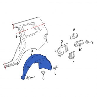 Mercedes GL Class Inner Fenders | Wells, Liners, Shields — CARiD.com