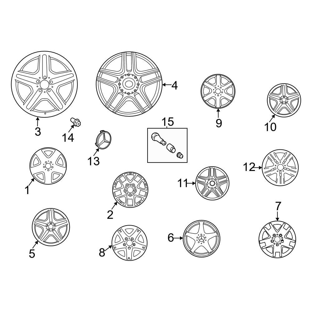 2014 Mercedes G Class OEM Wheel Center Caps - Emblems, Logos | CARiD