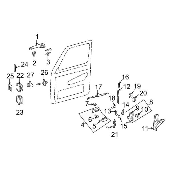 Mercedes-Benz OE 4637202435 - Front Right Door Latch Assembly