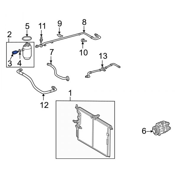 Mercedes-Benz OE 0018302684 - A/C High Side Charging Adapter