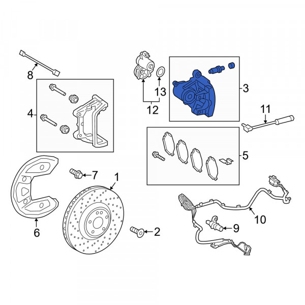 Mercedes-Benz OE 4634212200 - Front Right Disc Brake Caliper