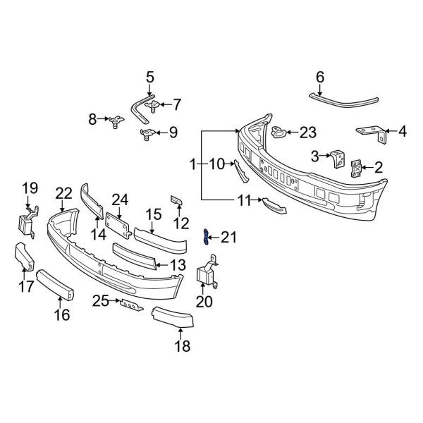 Mercedes-Benz OE 2028850011 - Front Bumper Impact Absorber Bracket