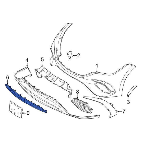 Mercedes-Benz OE 2958855300 - Front Grille Molding