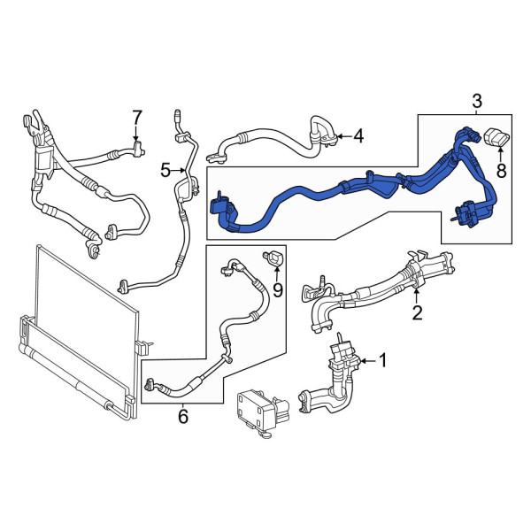 Mercedes-Benz OE 2978304803 - A/C Refrigerant Suction Hose