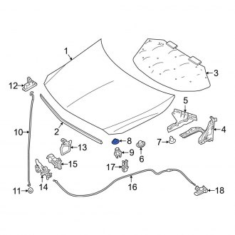 Mercedes EQB Replacement Hood Hardware — CARiD.com
