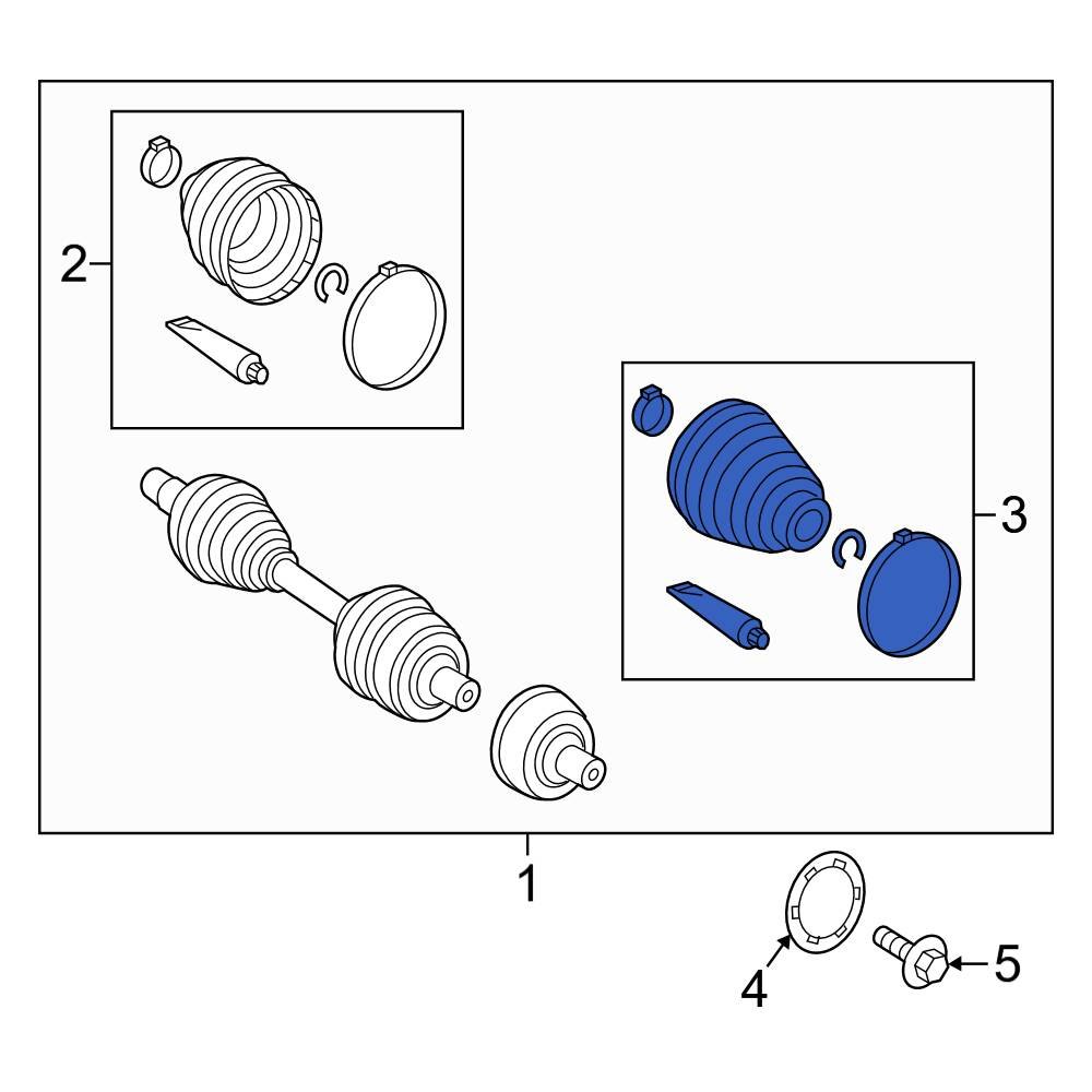 Mercedes-Benz OE 2423301200 - Front Inner CV Joint Boot Kit