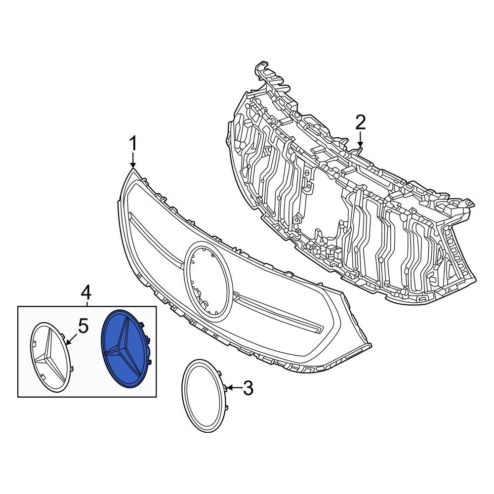 Mercedes-Benz OE 2438809800 - Front Grille Emblem