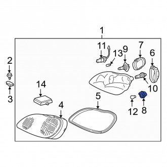 Mercedes Headlight Components | Brackets, Adapters, Retainers — CARiD.com