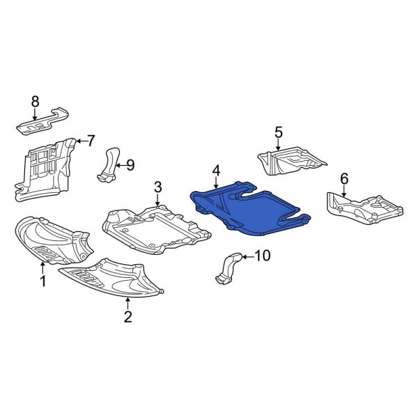 Mercedes-Benz OE 2206190138 - Left Floor Pan Splash Shield
