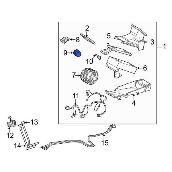 Mercedes-Benz OE 2208201042 - Rear HVAC Air Inlet Door Actuator