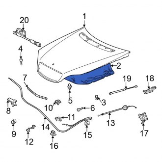 Mercedes Under Hood Insulations | Pads, Liners, Shields — CARiD.com