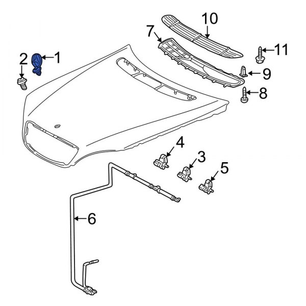 Mercedes-Benz OE 2108800186 - Front Hood Emblem