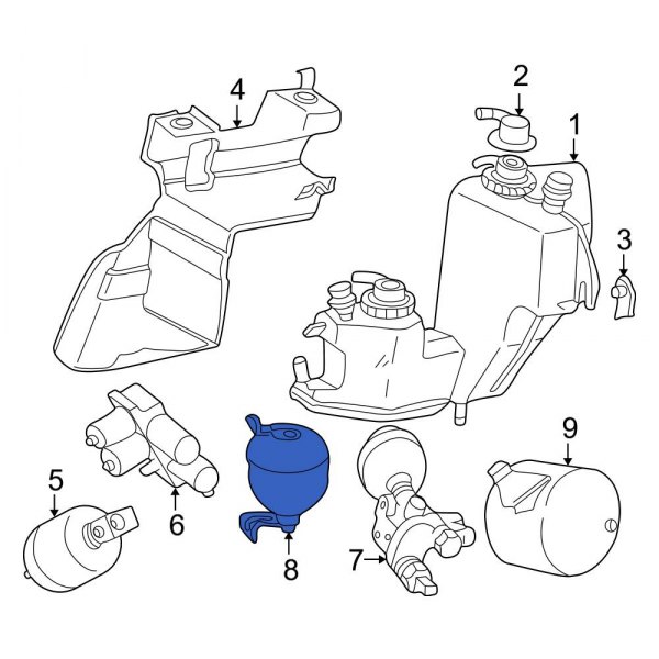 Mercedes-Benz OE 2203200415 - Rear Suspension Self-Leveling Unit ...
