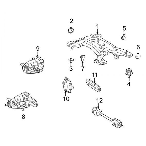 Mercedes-Benz OE 2203332714 - Front Lower Center Suspension Control Arm ...