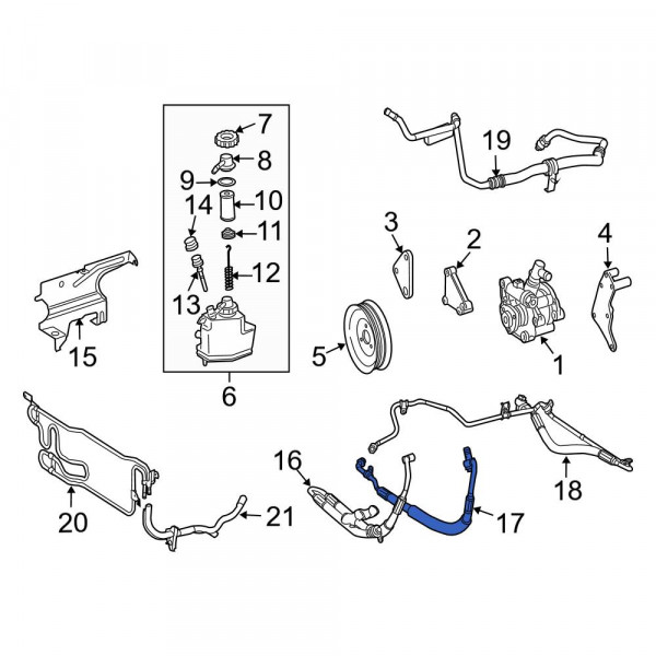 Mercedes-Benz OE 2203205972 - Power Steering Pressure Hose
