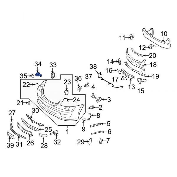 Mercedes-Benz OE 2125420018 - Front Inner Parking Aid Sensor