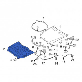 Mercedes Under Hood Insulations | Pads, Liners, Shields — CARiD.com