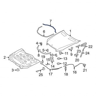 Mercedes Hood Weatherstripping Seals — CARiD.com