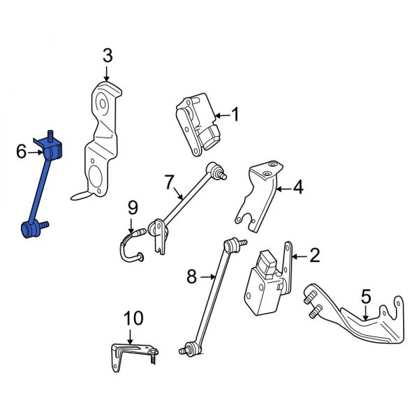 Mercedes-Benz OE 2213202489 - Front Headlight Level Sensor Strut Support