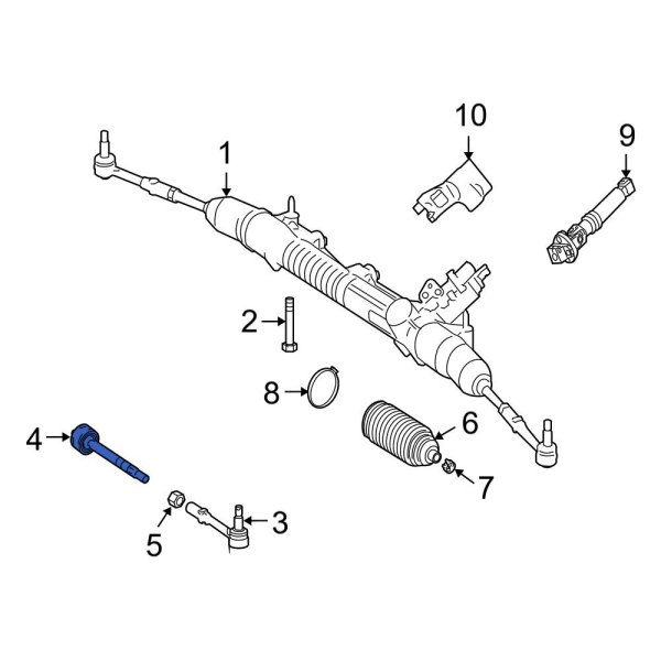 Mercedes-Benz OE 2213303403 - Right Outer Steering Tie Rod End