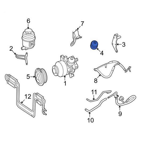 Mercedes-Benz OE 0004660400 - Power Steering Pump Insulator