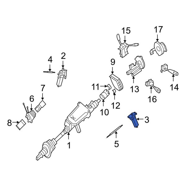 Mercedes-Benz OE 2214600225 - Steering Column Tilt Motor