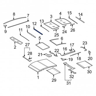 Mercedes S Class OEM Roofs & Parts | Panels, Drip Rails — CARiD.com