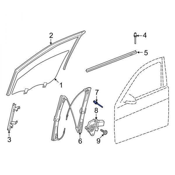 Mercedes-Benz OE 0049902897 - Front Window Motor Rivet
