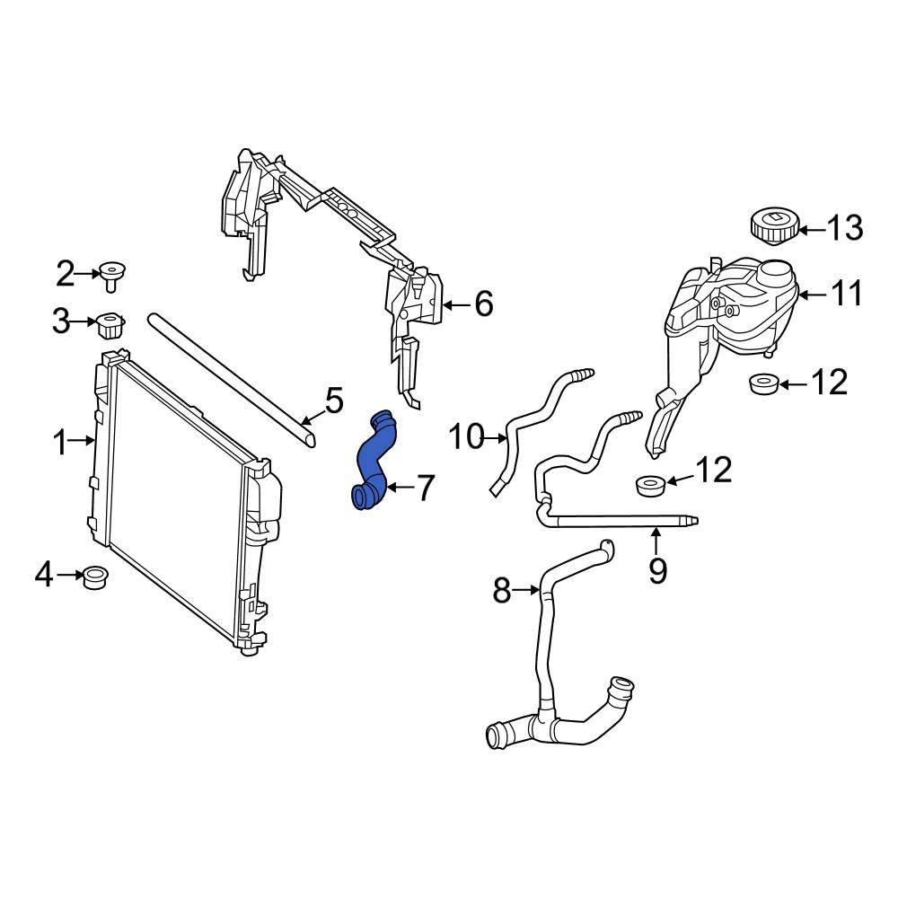 Mercedes-Benz OE 2215011691 - Upper Radiator Coolant Hose
