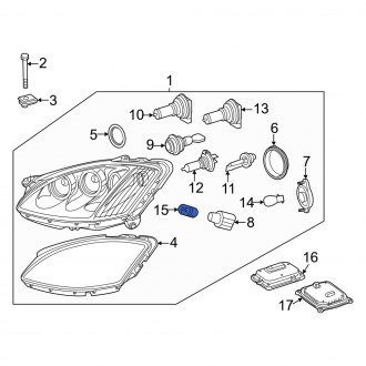 Mercedes R Class Headlight Components | Brackets, Adapters — CARiD.com