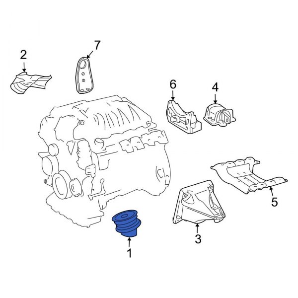 Mercedes-Benz OE 2212401117 - Front Engine Mount