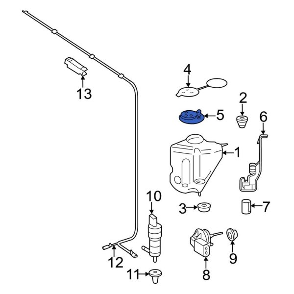 Mercedes-Benz OE 2218690208 - Front Washer Fluid Reservoir Cap